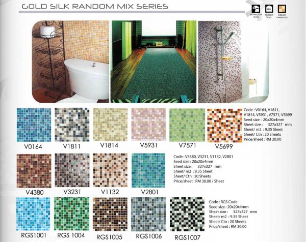 Gold Silk Random Mix Series - GNG Tiles Malaysia