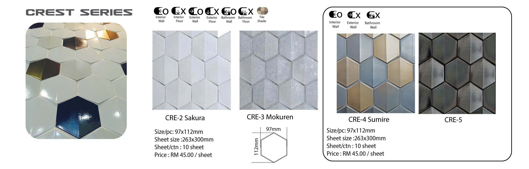 Crest Series | | Terracotta Tile Centre Sdn Bhd