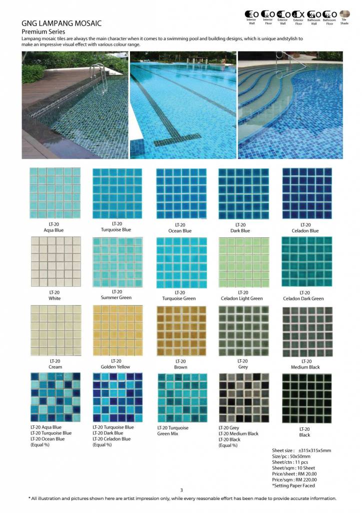 GNG Lampang Mosaic - Premium Series - GNG Tiles Malaysia