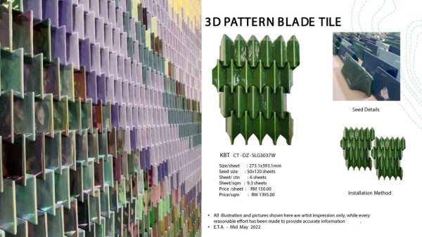 3D Pattern Blade Tiles