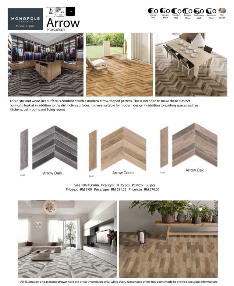 Arrow Porcelain - GNG Tiles Malaysia