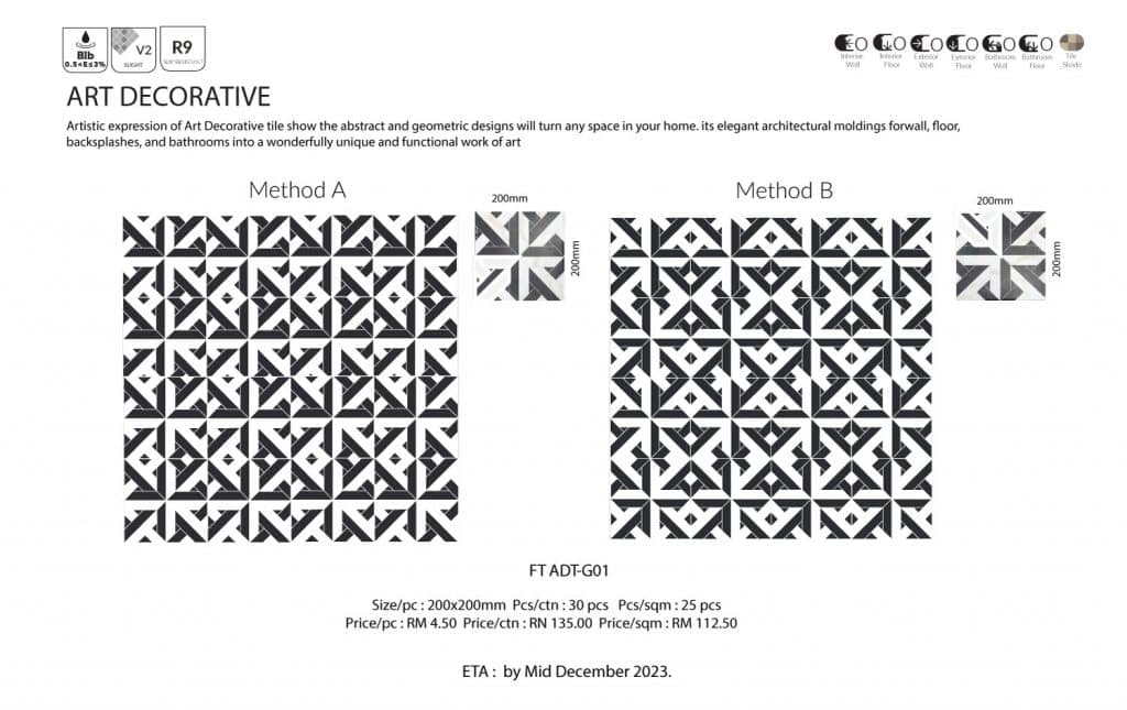 Art Decorative Marble Star - GNG Tiles Malaysia