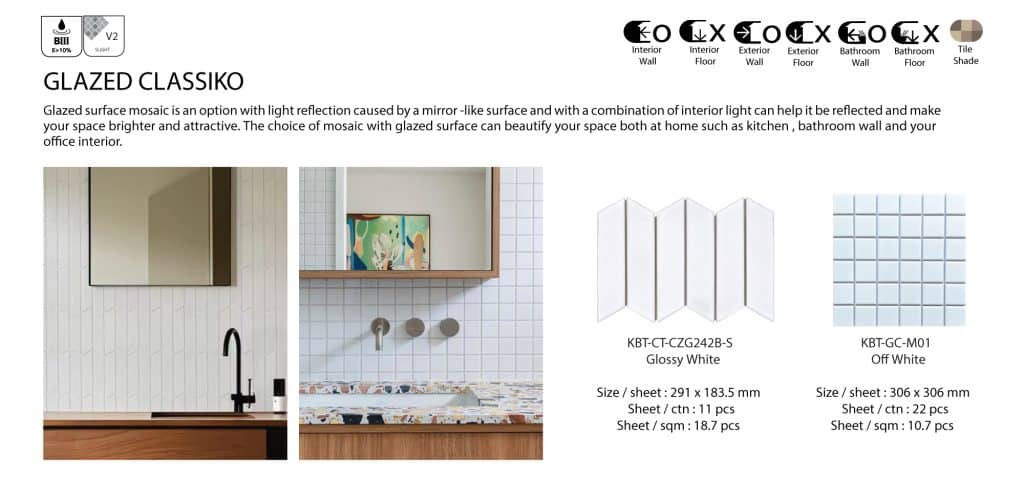 Glazed Classiko 2025 - Malaysia Manufactured Tiles & Mosaic