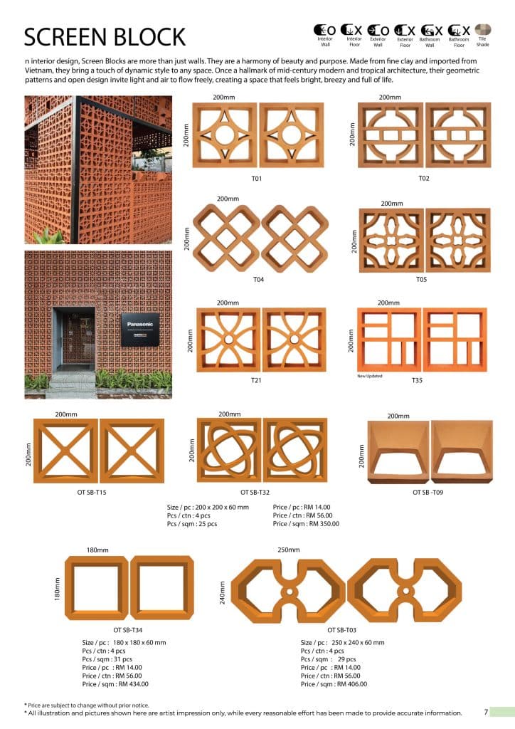 Screen Block - GNG Tiles Malaysia