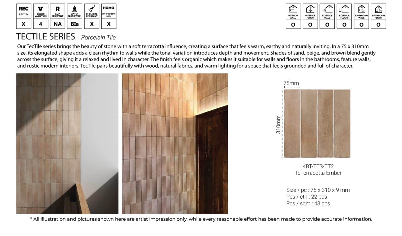 TecTile Series - 75x310 - GNG Tiles Malaysia
